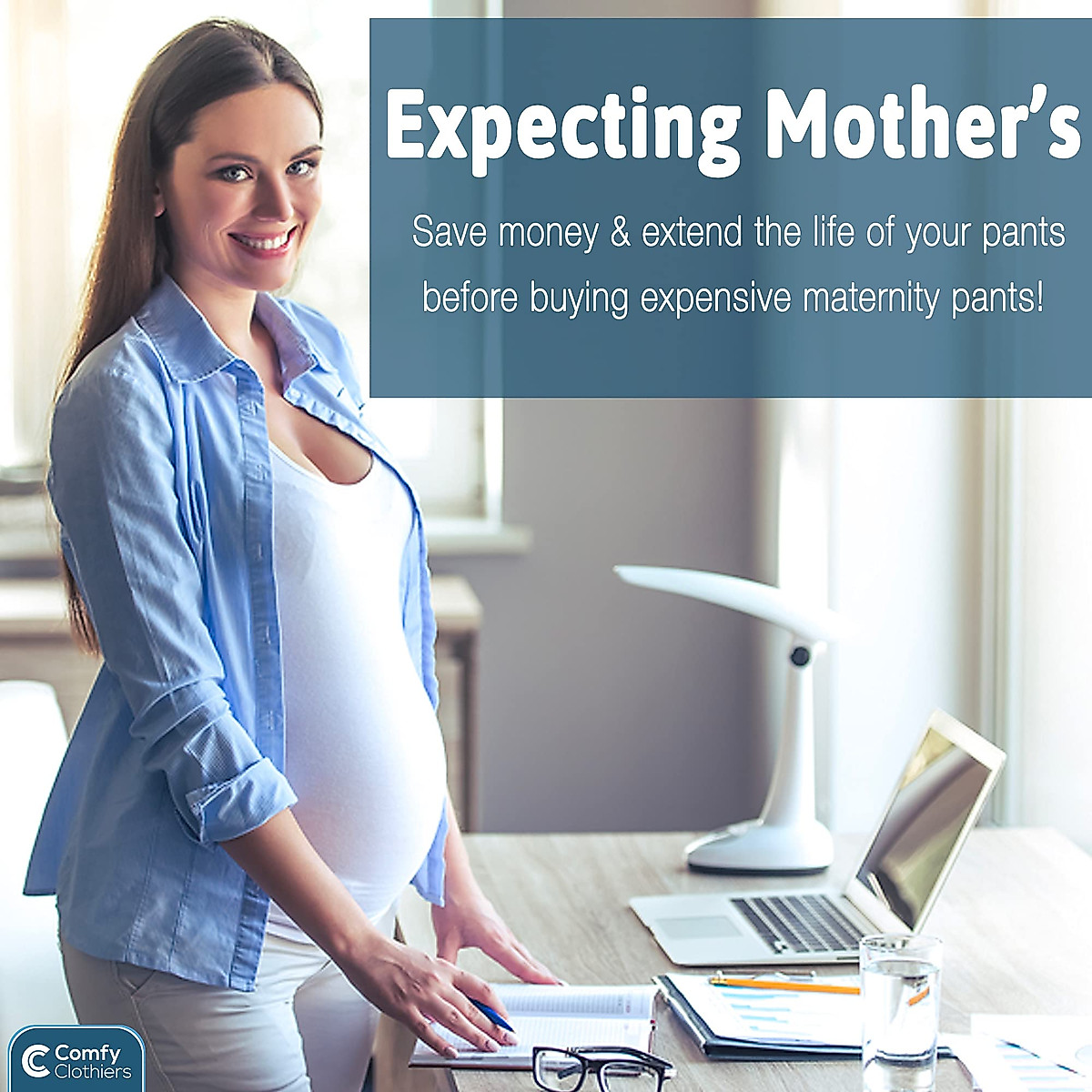 Flexible Button Waist Extenders for Pants (6-Pack Black) Men and Women’s Pants, Shorts, Skirts - Jean Extender Button by Comfy Clothiers