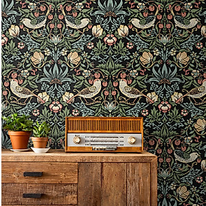 NextWall Aves Garden Peel and Stick Wallpaper (Ebony)