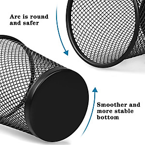 Gwybkq Pen Holder for Desk Mesh Pen Cups Metal Pencil Holder 12 Packs Desk Organizers and Storage