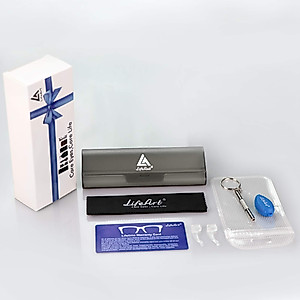 LifeArt Blue Light Blocking Glasses, Anti Eyestrain, Computer Reading Glasses, Gaming Glasses, TV Glasses for Women Men, Anti Glare (Red, No Magnification)