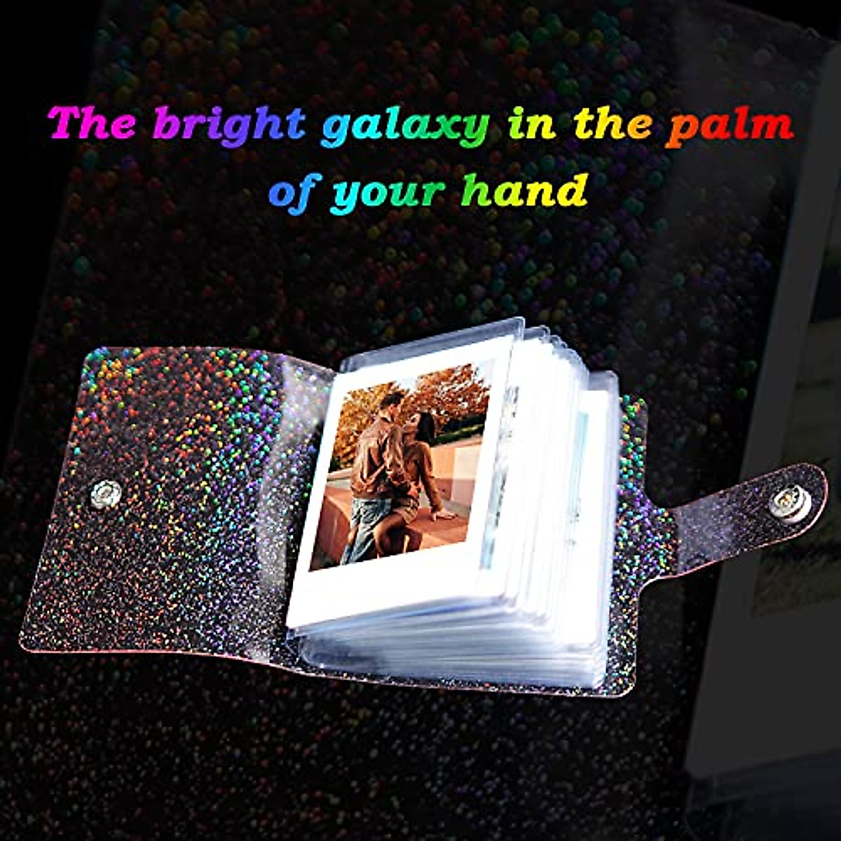 2Packs 36 Pockets 2x3 Photo Album for Fujifilm Instax Mini Camera, Polaroid Snap, Z2300, SocialMatic Instant Cameras & Zip Instant Printer (pink)