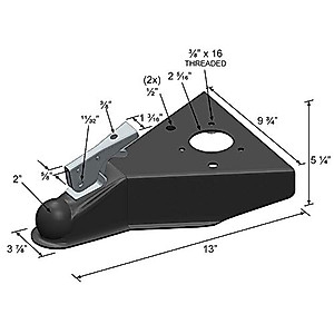 Quick Products QP-HS3026 A-Frame Trailer Coupler with Trigger Latch - 2" Ball - 5,000 lbs.