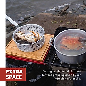 Camp Chef Folding Side Shelf Set for Two-Burner Stoves - Compatible Camp 14" Stoves - Durable Side Shelf for Prep & Storage