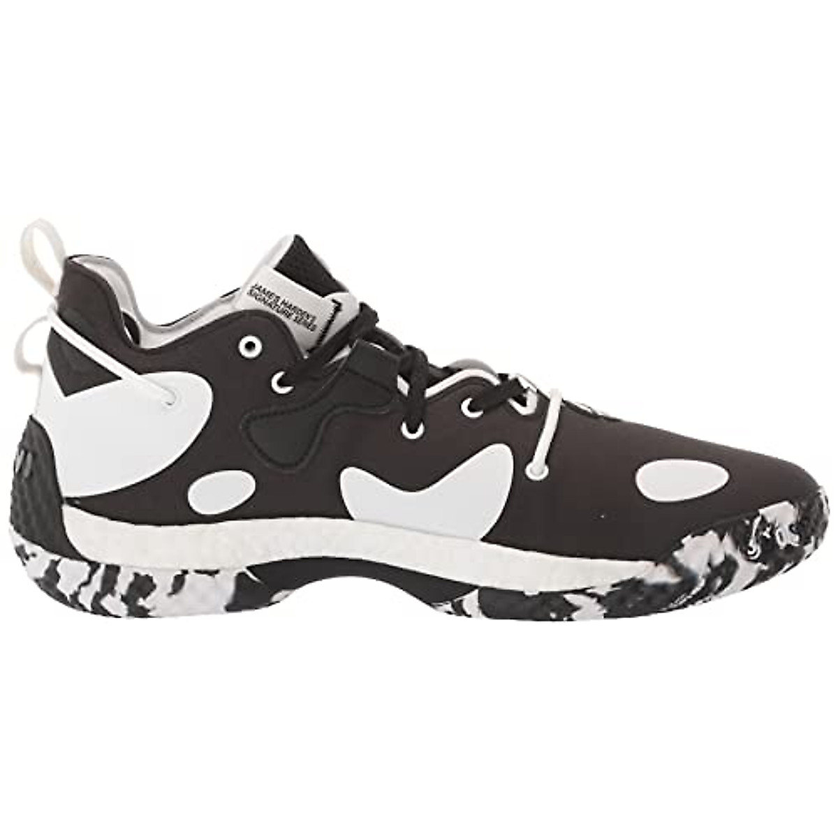 adidas Unisex Harden Vol. 6 Basketball Shoe, Black/Black/White, 9.5 US Men