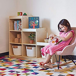 ECR4Kids 3-2-1 Cube Storage Cabinet, Display Shelf, Natural