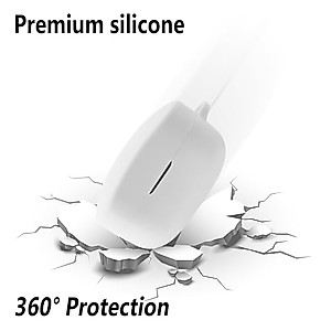 Geiomoo Silicone Carrying Case Compatible with WF-1000XM4, Portable Scratch Shock Resistant Cover with Carabiner (White)