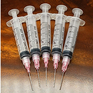5 Pack 5ML/CC Premium Ink Filling Syringe with Platic Blunt Needle Tip for Fountain Pen
