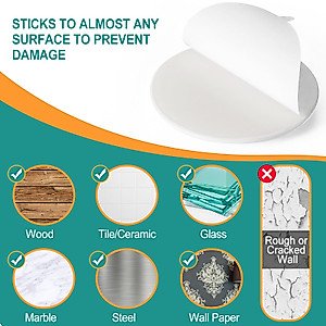 [ 3.15" ] Door Stoppers Wall Protector, 6 PCS Large White Silicone Door Bumpers with Strong Thickened Adhesive, Shock Absorbent Door Knobs Wall Protectors to Cover up Damage and Protect Wall Surfaces