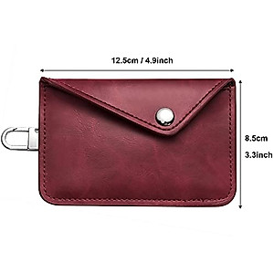 YZHIDIANF 2023 Premium Leather Faraday Key Fob Protector-2 Pcs Stop Thieves from Keyless Car Theft, RFID Signal Blocke Pouch Anti-Theft,Hacking,Spying