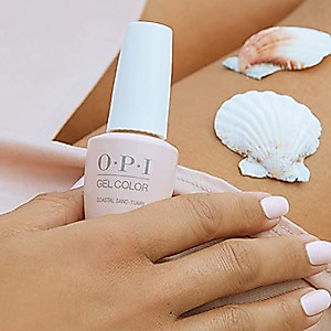 OPI Gel Color, Coastal Sand-tuary, White Gel Color Nail Polish, Malibu '21 Collection, 0.5 fl oz, 0.5 fl. oz.