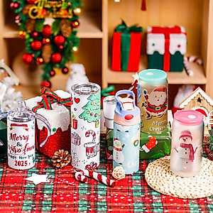 Joyclub 25 Pack 20 oz Sublimation Tumblers Bulk Sublimation Blanks for Heat Transfer Double Wall Insulated Straight SkinnyTumbler with Individually Gift Box and Shrink Wrap Film