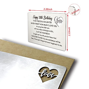 YODOCAMP 18th Birthday Card for Mom from Daughter - Engraved Wallet Card, Just Do Your Best