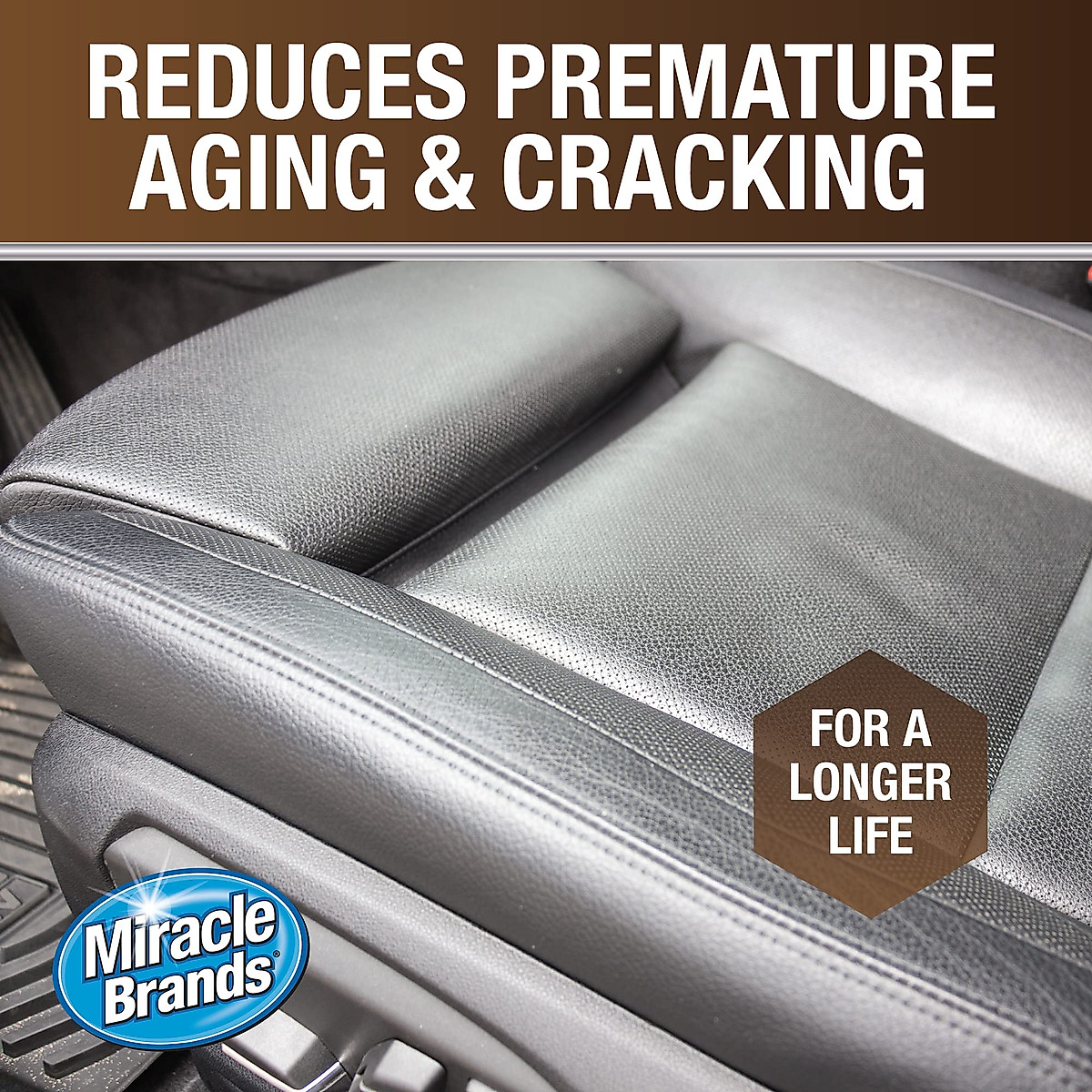 Miracle Brands Auto Leather Wipes - 30 Count, Clean & Protect Leather Upholestry