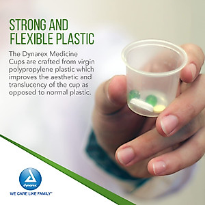 Dynarex 4258 Medicine Cup (Polyethylene) 100 Count, Clear