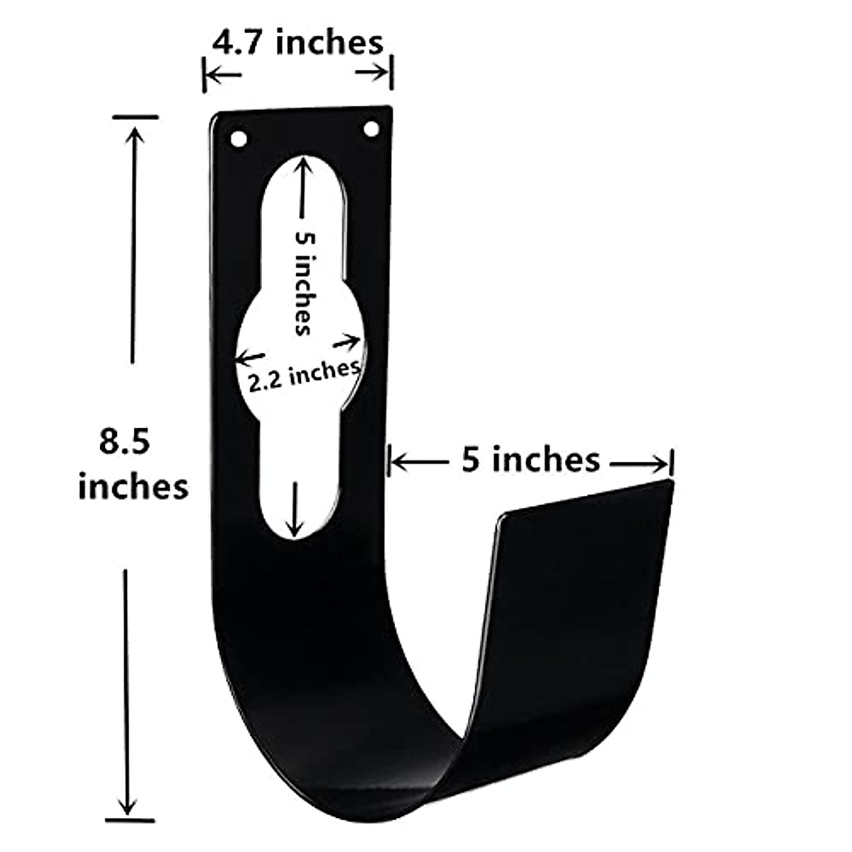 Ebliiny Garden Hose Hanger Wall Mount Heavy Duty Hose Holder Hook for 150ft 100ft 75ft 50ft Expandable Hose (Large, Black)