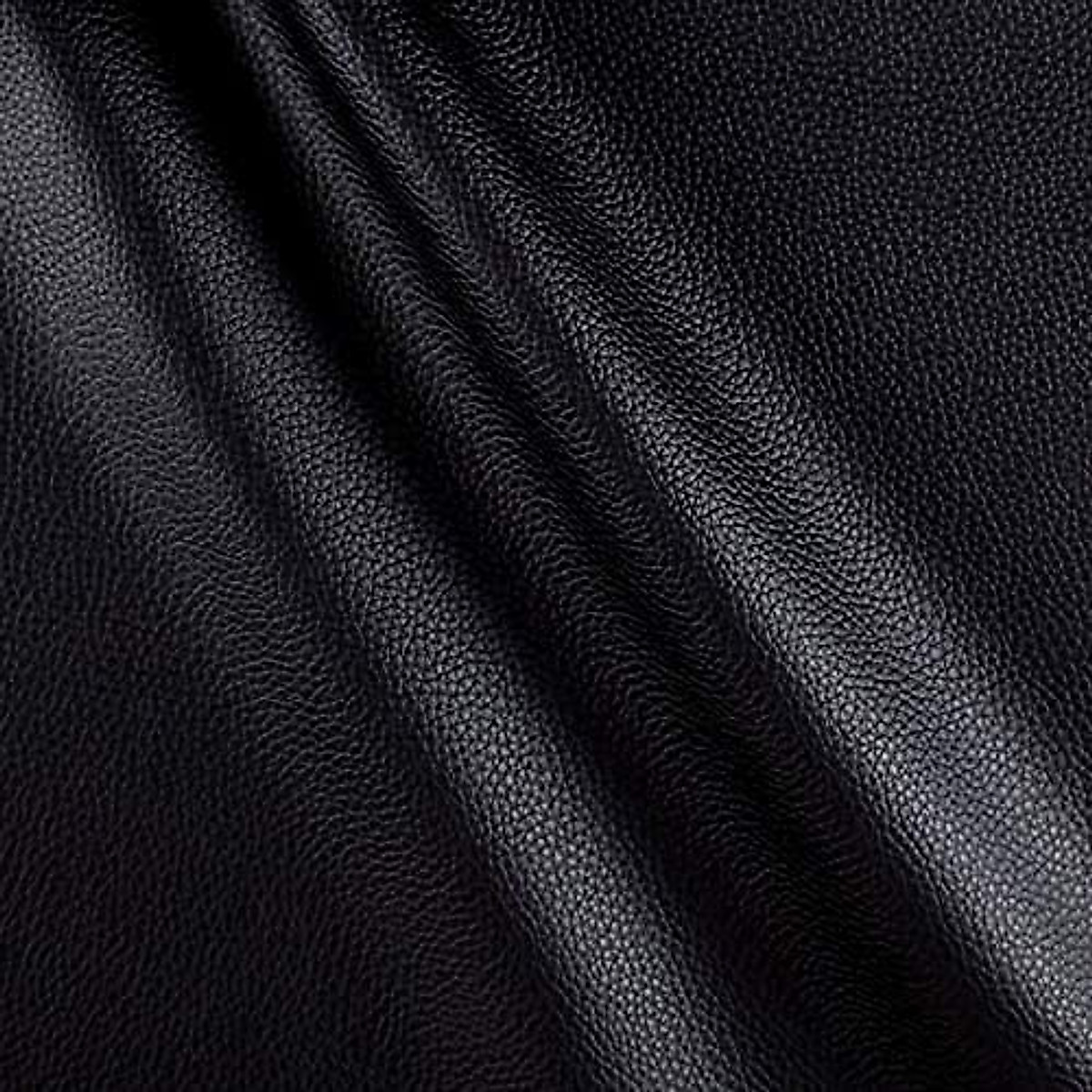 ViSTA Vinyl Black Weatherproof Faux Leather Finish Marine Vinyl Fabric 54" Wide (1 Yard)