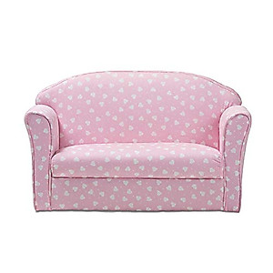 Baxton Studio Sofas, Pink/White Heart Print