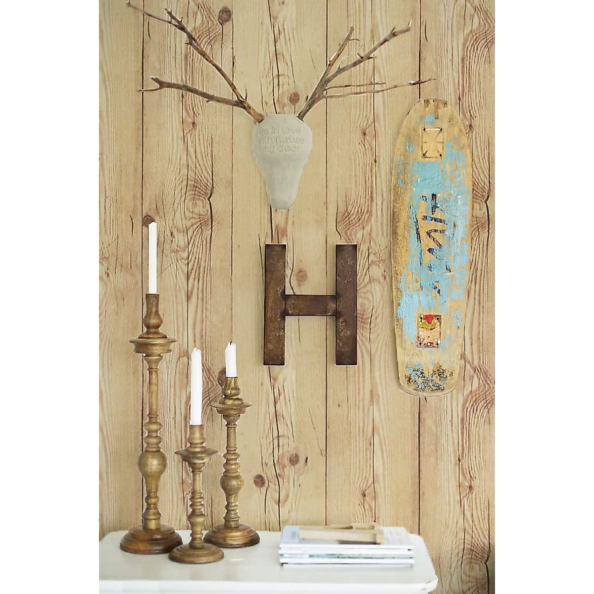 Weathered Wood Wallpaper Stick and Peel Wood Contact Paper Wood Plank Wallpaper Self Adhesive Wallpaper Removable Wallpaper Wood Look Wallpaper Rustic Reclaimed Distressed Wood Wallpaper78.7”x17.7”