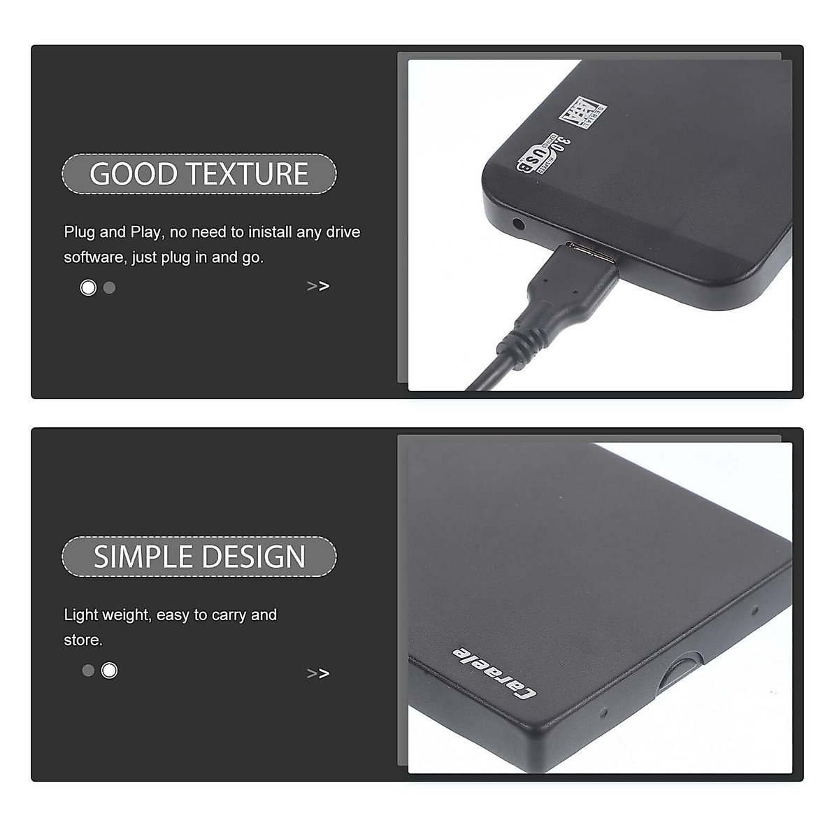 Mobestech 2tb Hard Drive 1pc Disk External Portable USB. HDD More Tb Computer and Storage Mobile Desktop Hard Laptop Drive Compatible USB for Black High Drive, External Hard Drive