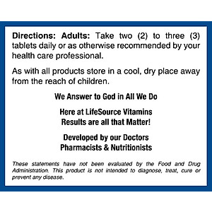 LifeSource Vitamins Pancreas Health-18 All Natural Synergistic Ingredients for Pancreas Health & Support