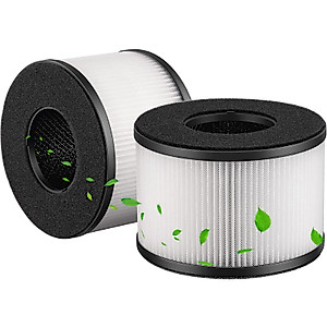 MESTICA 2-Pack Replacement Filters Fit for BS-03 Air Purifier ，3 in 1 H13 True HEPA Replacement Filter Compatible with Partu Air Purifier Replacement Filter