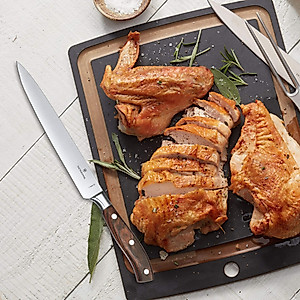 Victorinox Grand Maitre Chef's Knife - Kitchen Knife for Cutting Meat, Vegetables & Fruit - Modern Slicing Knife for Cooking - Wood Handle, 8"