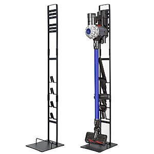 BRIGHTSHOW Vacuum Stand for Dyson V15 V11 V10 V8 V7 V6,Stable Metal Storage Bracket Holder for Handheld DC30 DC31 DC34 DC35 DC58 DC59 DC62 Cordless Vacuum Cleaners Accessories (Grey)