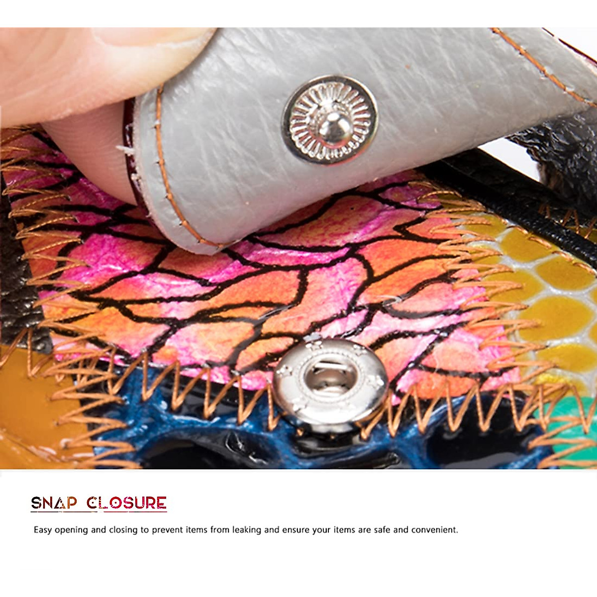 Women Multicolor Wallets Genuine Leather Card Holder Large Purses Phone Clutch (Multicoloured Diamond-L)