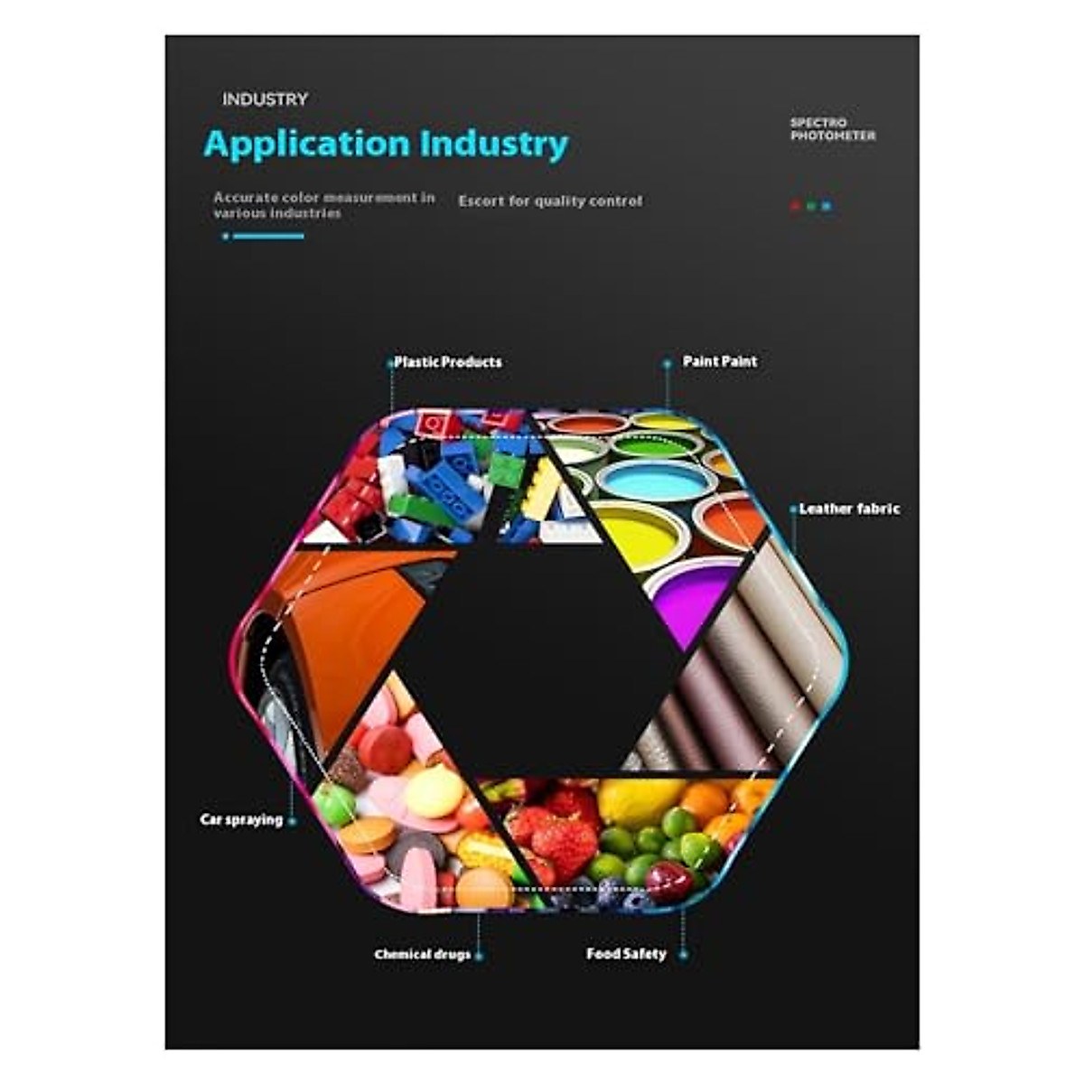 Colorimeter, SR210 Spectrophotometer Colorimeter, Plastic Paint Textile Printing Spraying Color Detector Reflectivity Meter(SR221 Full-Function 4mm)