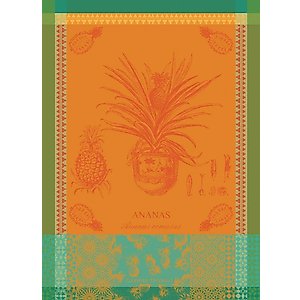 Garnier Thiebaut Ananas en Pot Jaune Soleil Kitchen Towel, 22"x30"