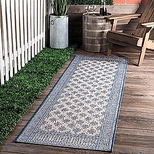 nuLOOM Jardine De Millefleurs Indoor/Outdoor Area Rug, 6' x 9', Blue