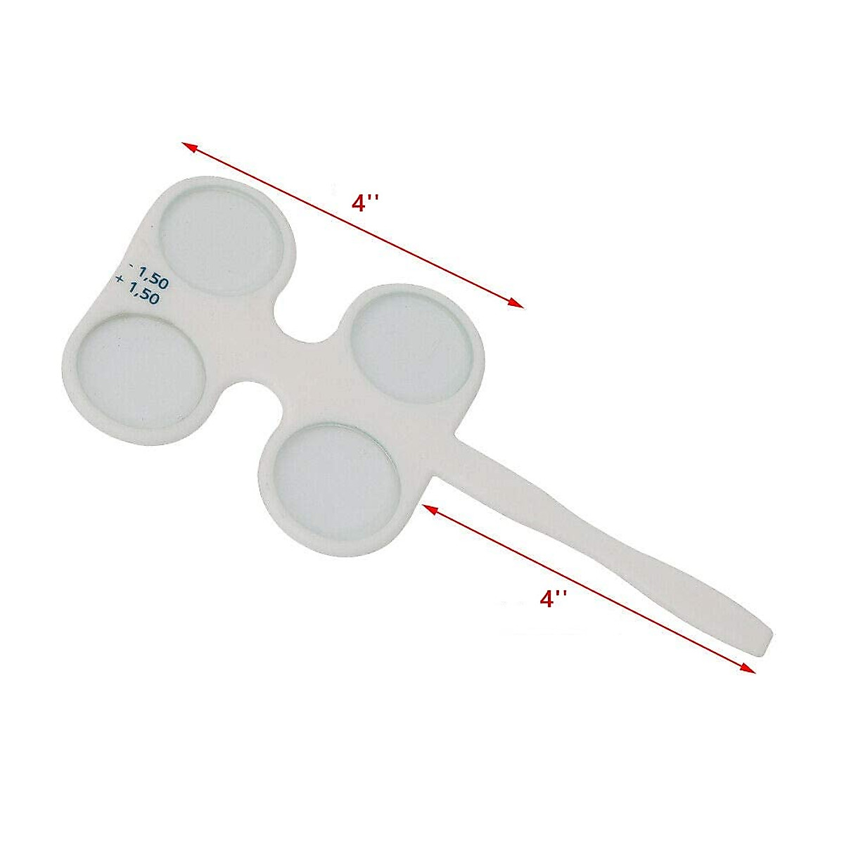 4 Units Optical Flipper Optometry Plastic Flip Trial Lens Plastic Confirmation Flipper Ophthalmic Flipper Optical Instruments (4pcs/Set (±0.50, ±1.00, ±1.50, ±2.00))