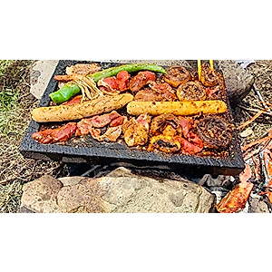 Lava Grill Steak Lava Stone,Lava Hot Stone,Grilling Stone,Tabletop Grill Cooking Stone,11.8x7.9 x1in Steak Lava Stone Stone Grilling Plate for Oven and Barbecue Cooking Meat,Fish,Vegetable and Pizza