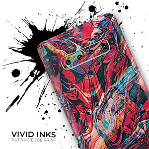 DesignSkinz Liquid Abstract Paint Remix V87 Protective Vinyl Decal Wrap Skin Cover Compatible with The Samsung Galaxy S20 (Screen Trim & Back Glass Skin)