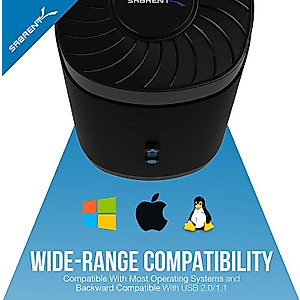 SABRENT USB 3.0 4 Bay 2.5” Hard Drive/SSD Docking Station with Fan (DS-4SSD)