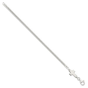 IceCarats 925 Sterling Silver Sideways Holy Cross Chain Charm Bracelet