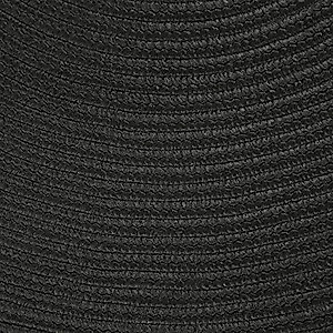 SUPERIOR Reversible Braided Indoor/Outdoor Area Rug, 6' Round, Black