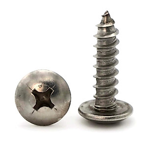 #10 Phillips Truss Head Screws 316 Stainless Steel Sheet Metal Screws #10 x 3/4 inch Qty 100