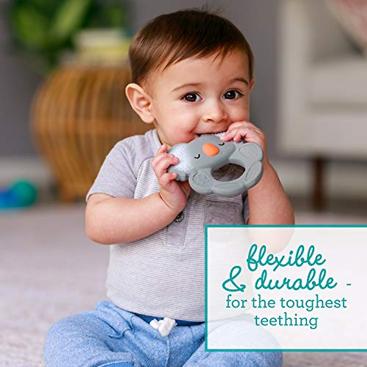 Infantino Squeeze & Teethe Textured Teether, Koala