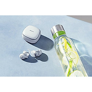 Sony WF-SP700N/W True Wireless Splash-Proof Noise-Cancelling Earbuds with Built-In Microphone (White), 5 x 2.4 x 6 inches