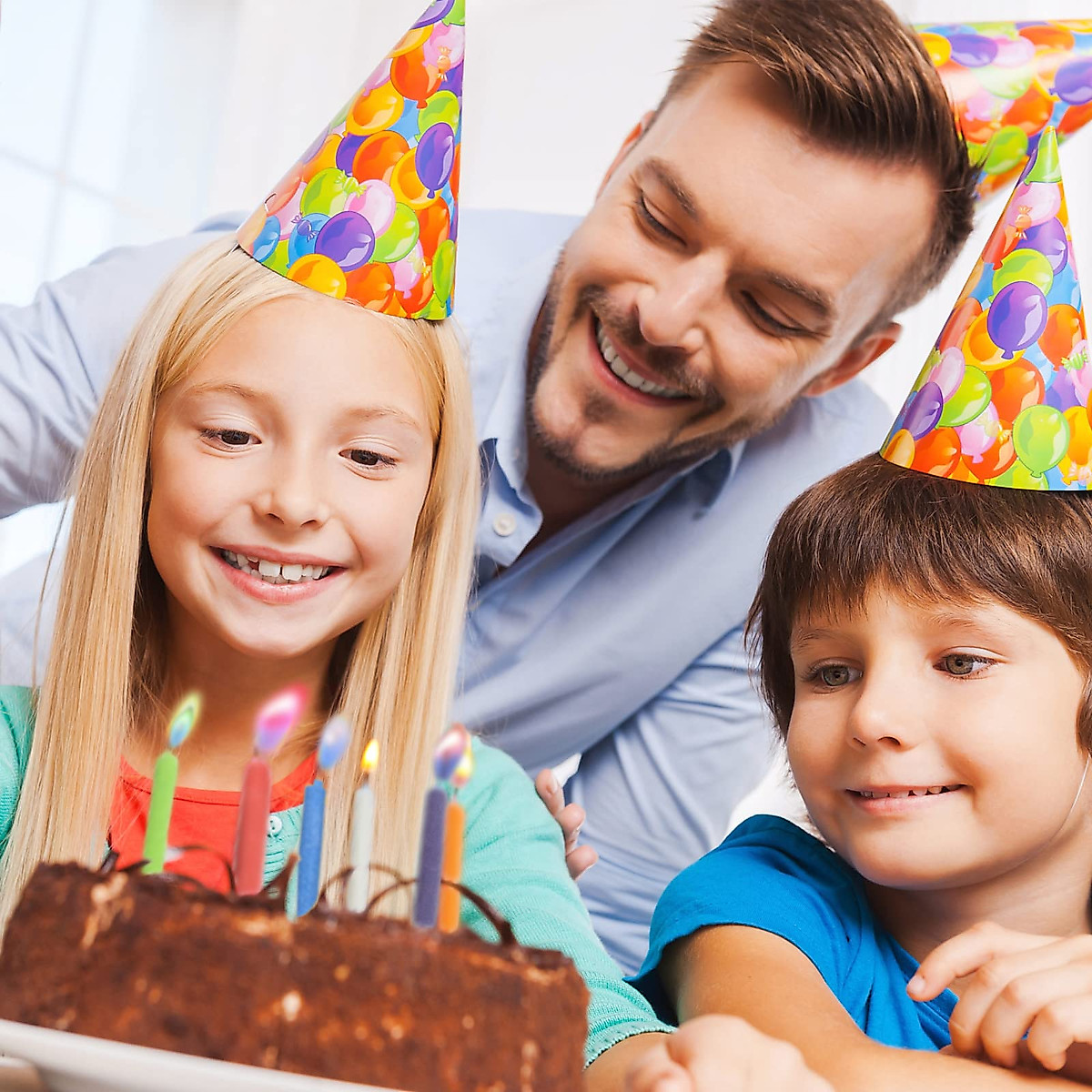 Angel Flames Birthday Candles with Cold Color Flames Happy Birthday Candles for Boys (Blue and Green Flames, 12 per Box, Holders Included)