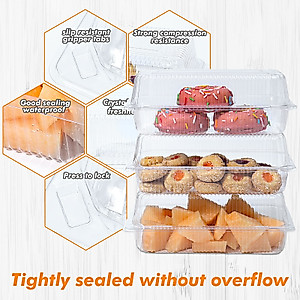 MANSHU 100 Pcs Clear Plastic Take out Containers,Disposable Clamshell Dessert Container with Lid, for Salads, Pasta, Sandwiches (8.66x5.12x3.15 in).