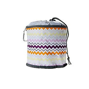 FRANK PRESSIE Clothespin Bag for Outdoor Clothesline Waterproof with Closing String and Hanging Hook for Line with 40 Pcs Eco Wooden Clothes Pins in Peg Organizer