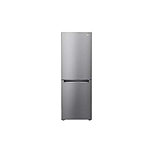LG LRBNC1104S 24" Bottom Freezer Refrigerator with 10.8 Cu. Ft. Capacity, Door Cooling+, Smart Inverter Compressor, Tempered Glass Shelves, Digital Controls, PrintProof™ Finish, ENERGY STAR® Qualified