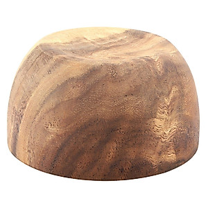 Bowl,Solid Acacia Wooden Bowl Wooden Hand-Carved Round Bowl Kitchen Tools For Salad Soup Rice Cereal Fruit Dips Sauce Nuts Appetizers Desserts(13 * 7cm)