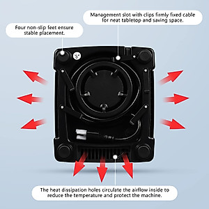 Commercial Countertop Blender 2200W Food Blender Mixer, Heavy Duty Countertop Kitchen Blender High Speed Fruit Extractor Juicer for Fruits, Shakes, Smoothies & Soup US Plug (Black)