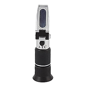 GRCFUMO Brix Meter Refractometer, 0 to 80 Per Cent Handheld Refractometer, Portable Brix Testing Machine for Fruit, Honey, Maple Syrup and Other Sugary Drink