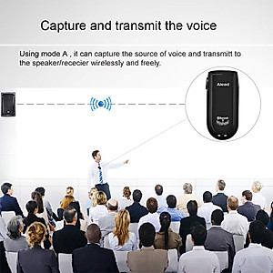 Alead Nolan MIC2 Bluetooth Microphone, Long Range, Low Latency, Clear Sound for Education webinar, Conference, Voice Recording, Hearing Impairment, PA Systems, PC Audio