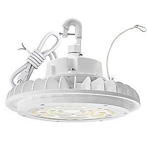 KOTLIN UFO LED High Bay Light, 240W 33,600lm 5000K Daylight, 1-10V Dimmable, 5' Cable with US Plug, IP65 Waterproof, Commercial Led High Bay Light for Warehouse Workshop Garage Factory - ETL Listed