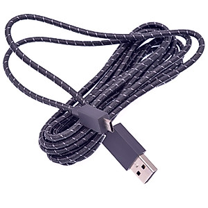 Deal4GO 2.7M 9FT Long Original Braided Micro USB Charging Cable for Xbox One Elite Controller 1698 White Special Edition (White)